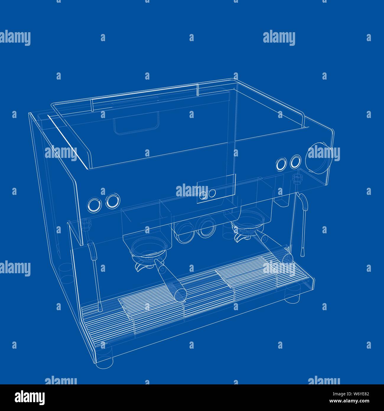 Outline coffee machine. Vector Stock Vector Image & Art - Alamy