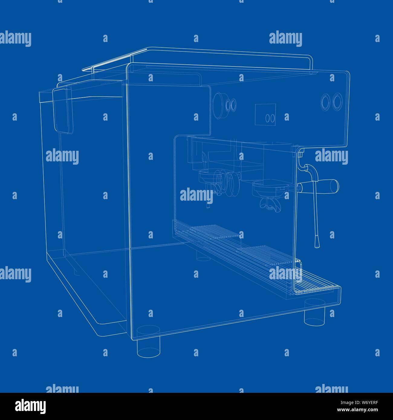 Outline coffee machine. Vector Stock Vector Image & Art - Alamy