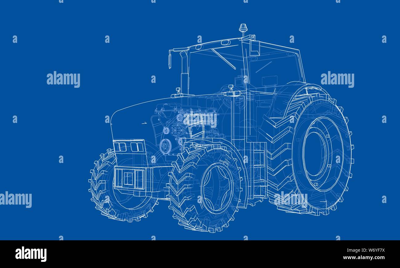 Farm Tractor Concept. Vector Stock Vector Image & Art - Alamy
