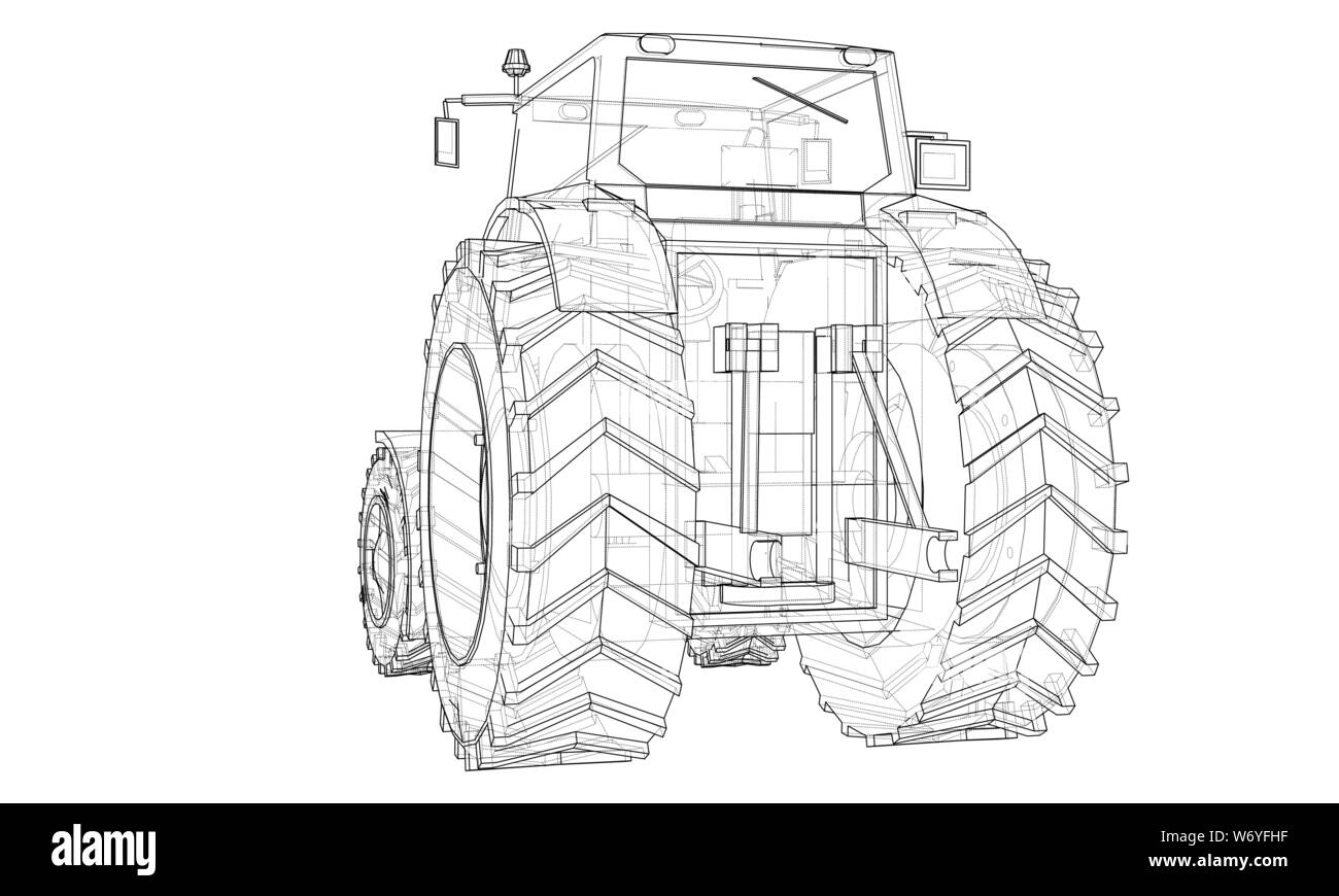 Farm Tractor Concept. Vector Stock Vector Image & Art - Alamy