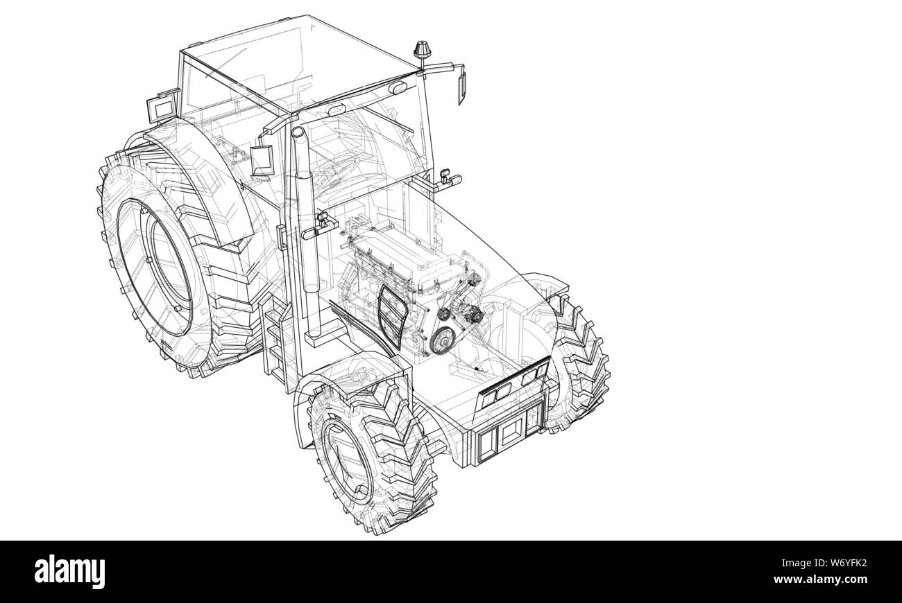 Farm Tractor Concept. Vector Stock Vector Image & Art - Alamy