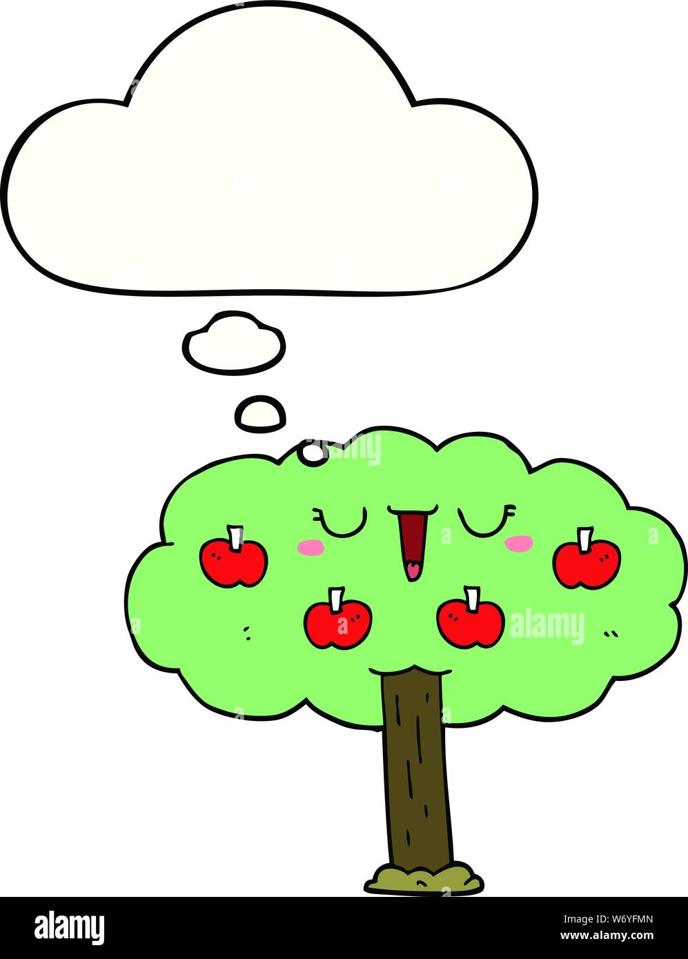 Cartoon tree thought bubble hi-res stock photography and images - Alamy