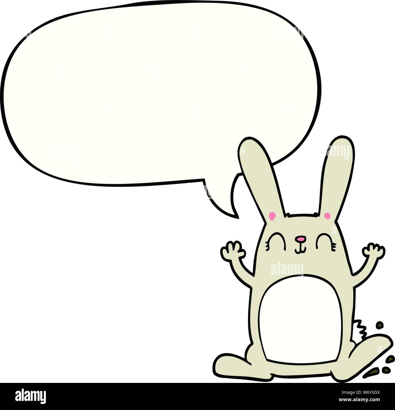 Cartoon illustration rabbit talking Cut Out Stock Images & Pictures - Alamy