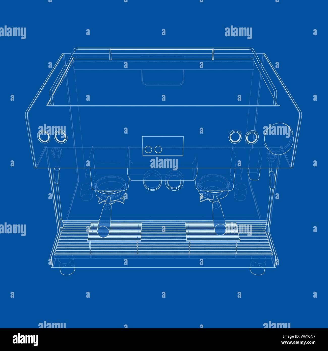 Outline coffee machine. Vector Stock Vector Image & Art - Alamy