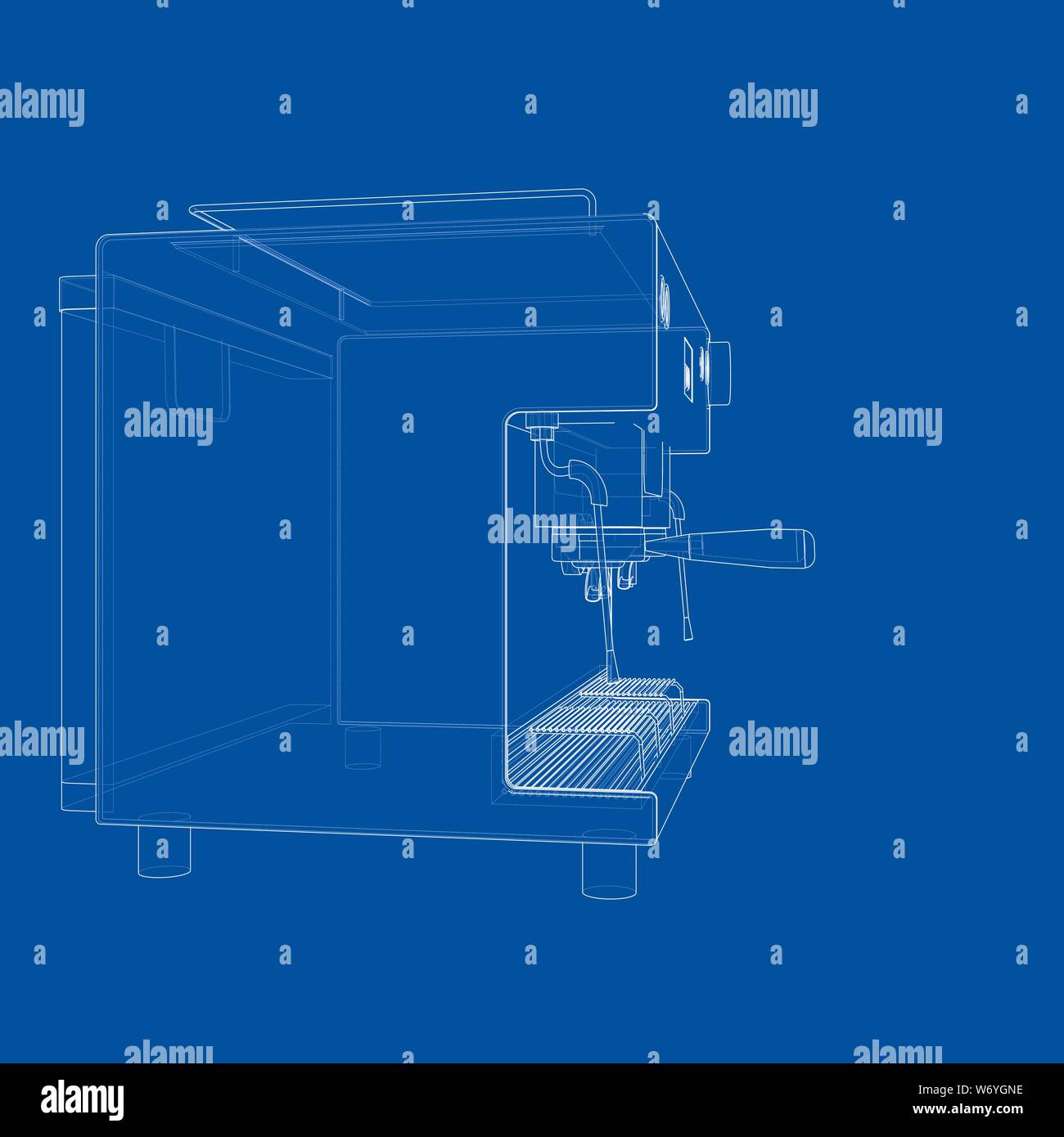 Outline coffee machine. Vector Stock Vector Image & Art - Alamy