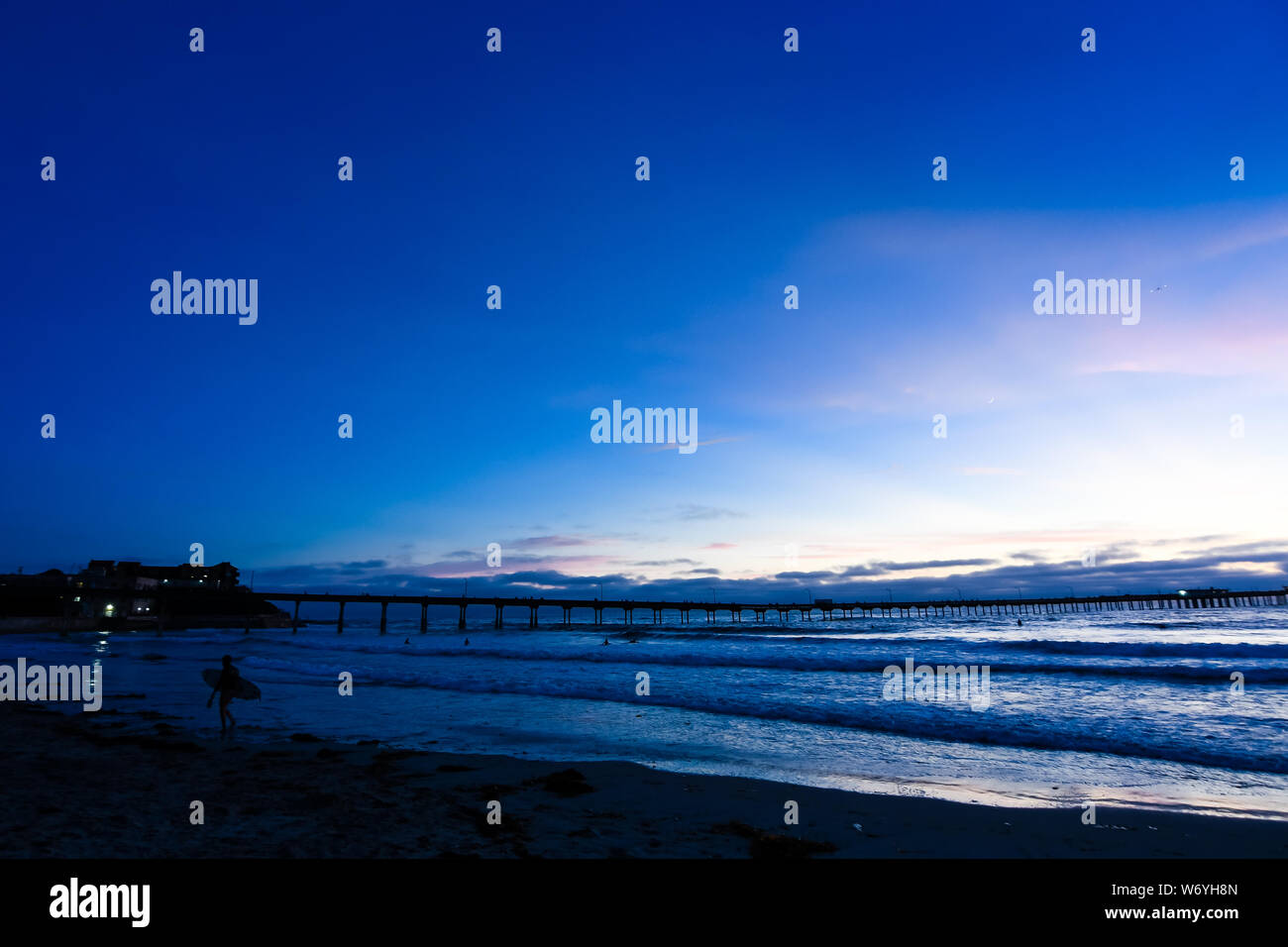 Sunset Ocean Beach San Diego California Stock Photo - Alamy