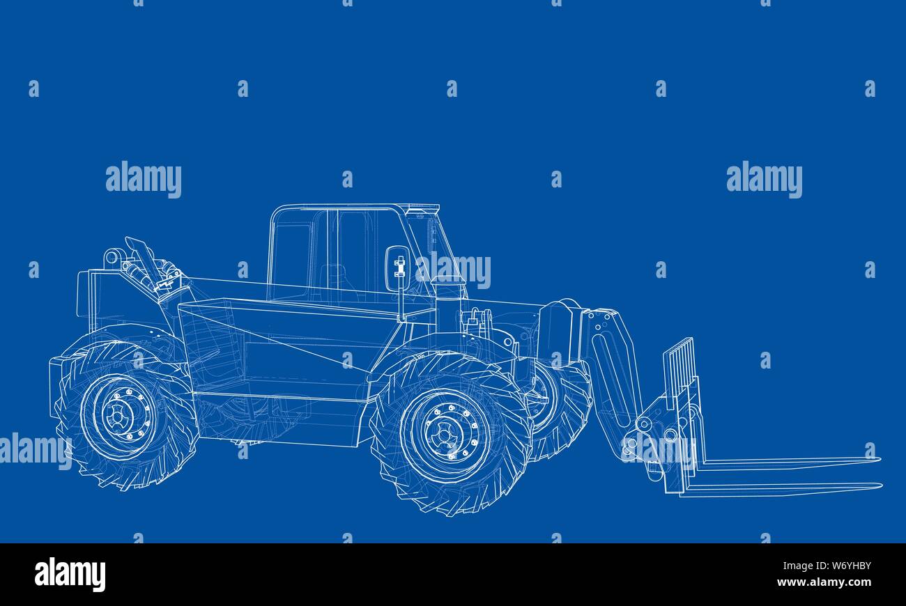 Forklift concept. Vector rendering of 3d Stock Vector Image & Art - Alamy