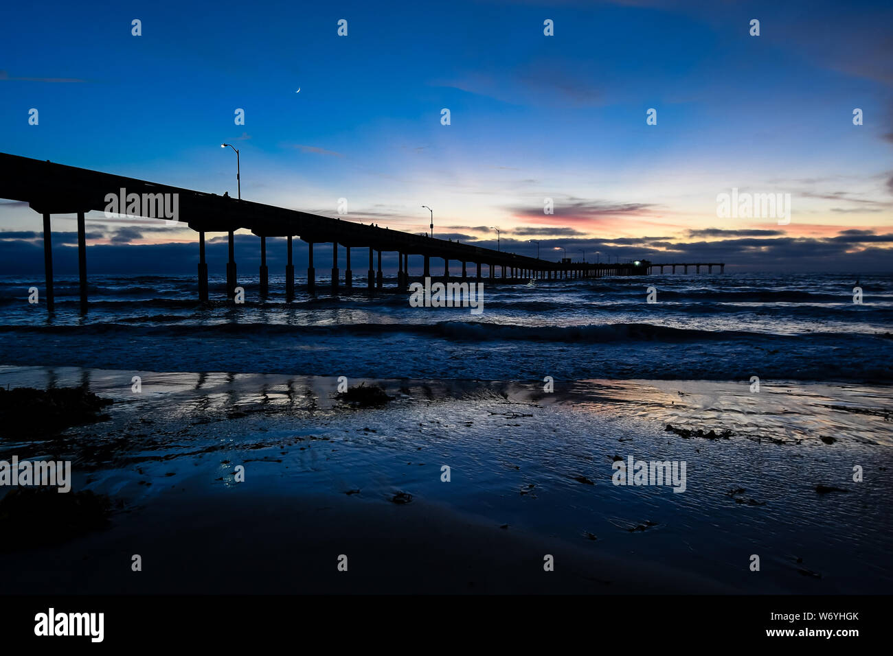 Sunset Ocean Beach San Diego California Stock Photo - Alamy