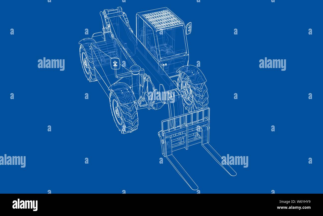 Forklift concept. Vector rendering of 3d Stock Vector Image & Art - Alamy