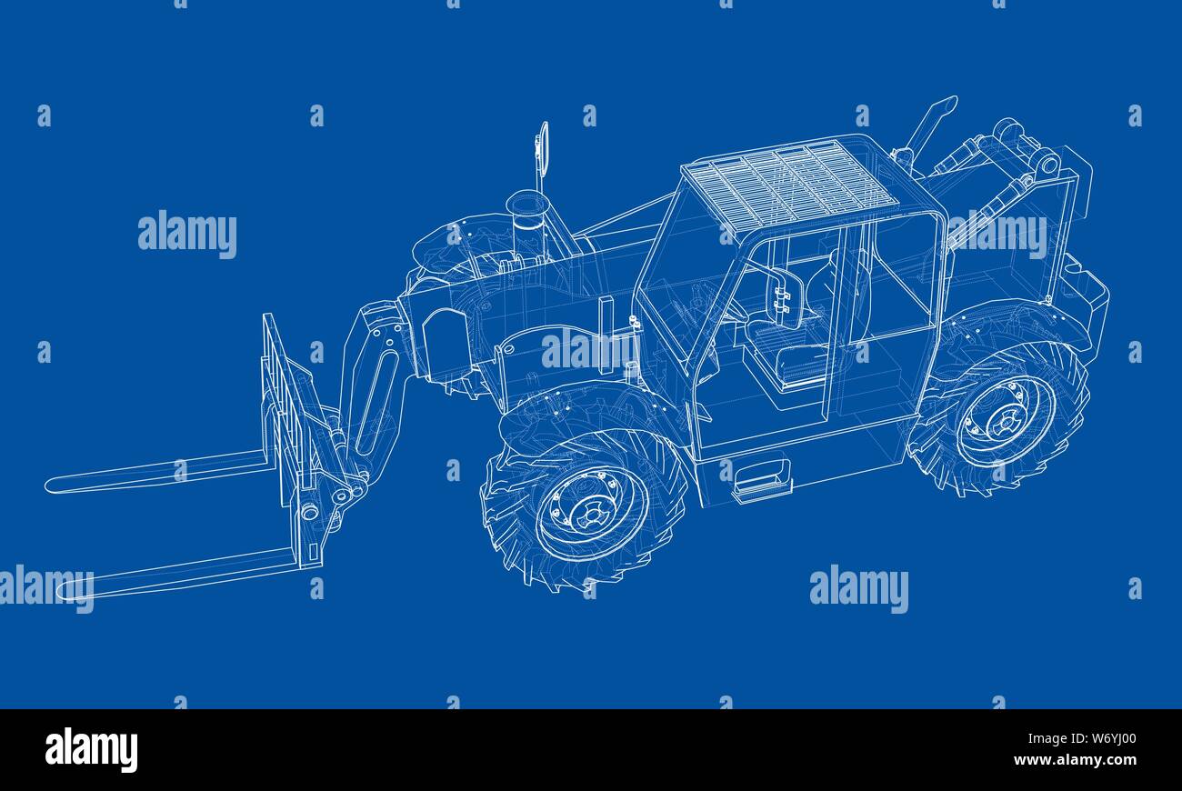 Forklift concept. Vector rendering of 3d Stock Vector Image & Art - Alamy