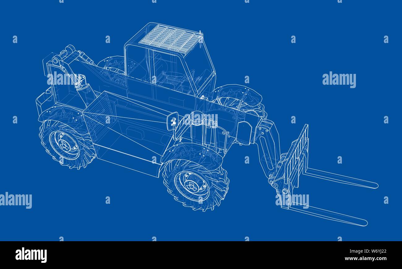 Forklift concept. Vector rendering of 3d Stock Vector Image & Art - Alamy