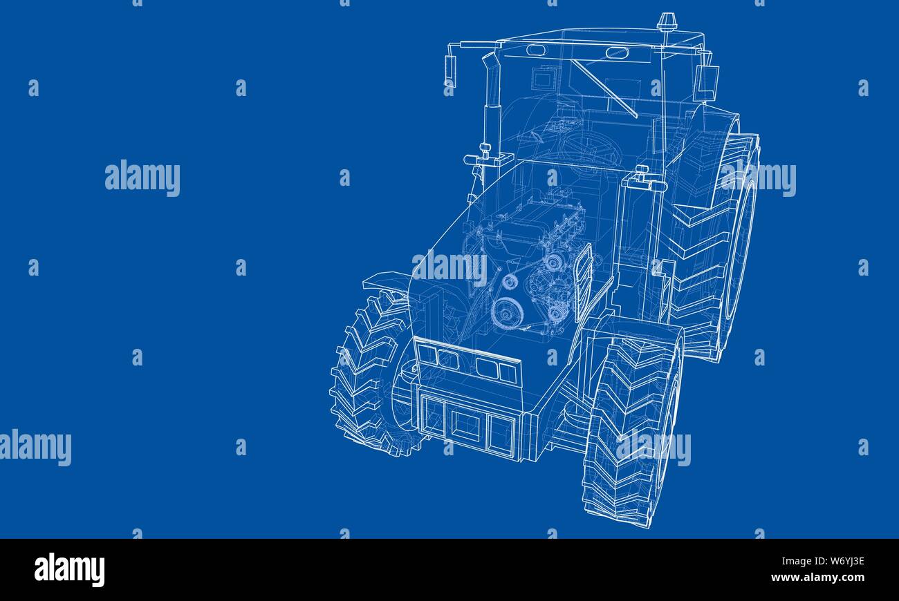 Farm Tractor Concept. Vector Stock Vector Image & Art - Alamy