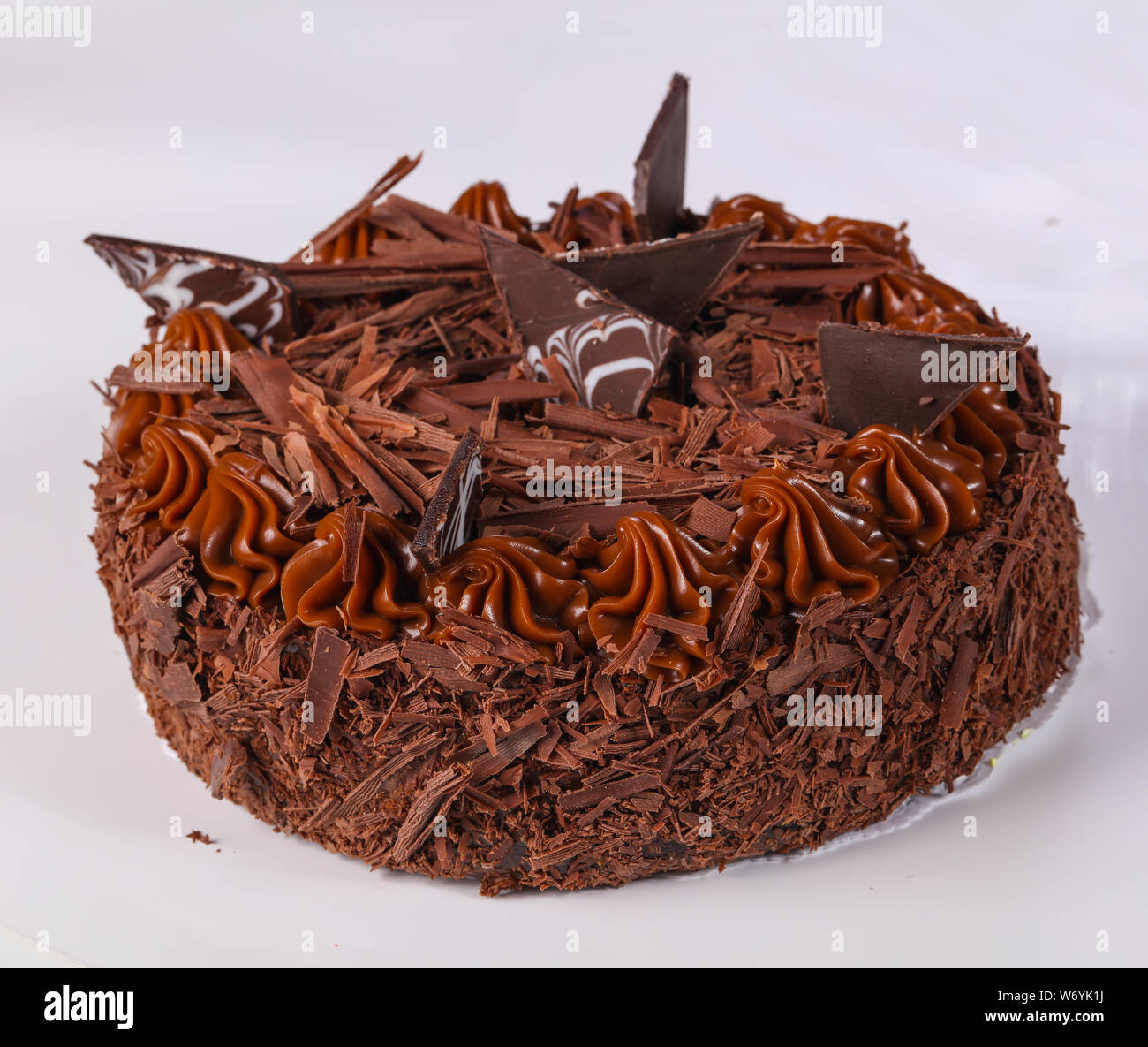 Delicous Cake chocolate with cream Stock Photo - Alamy