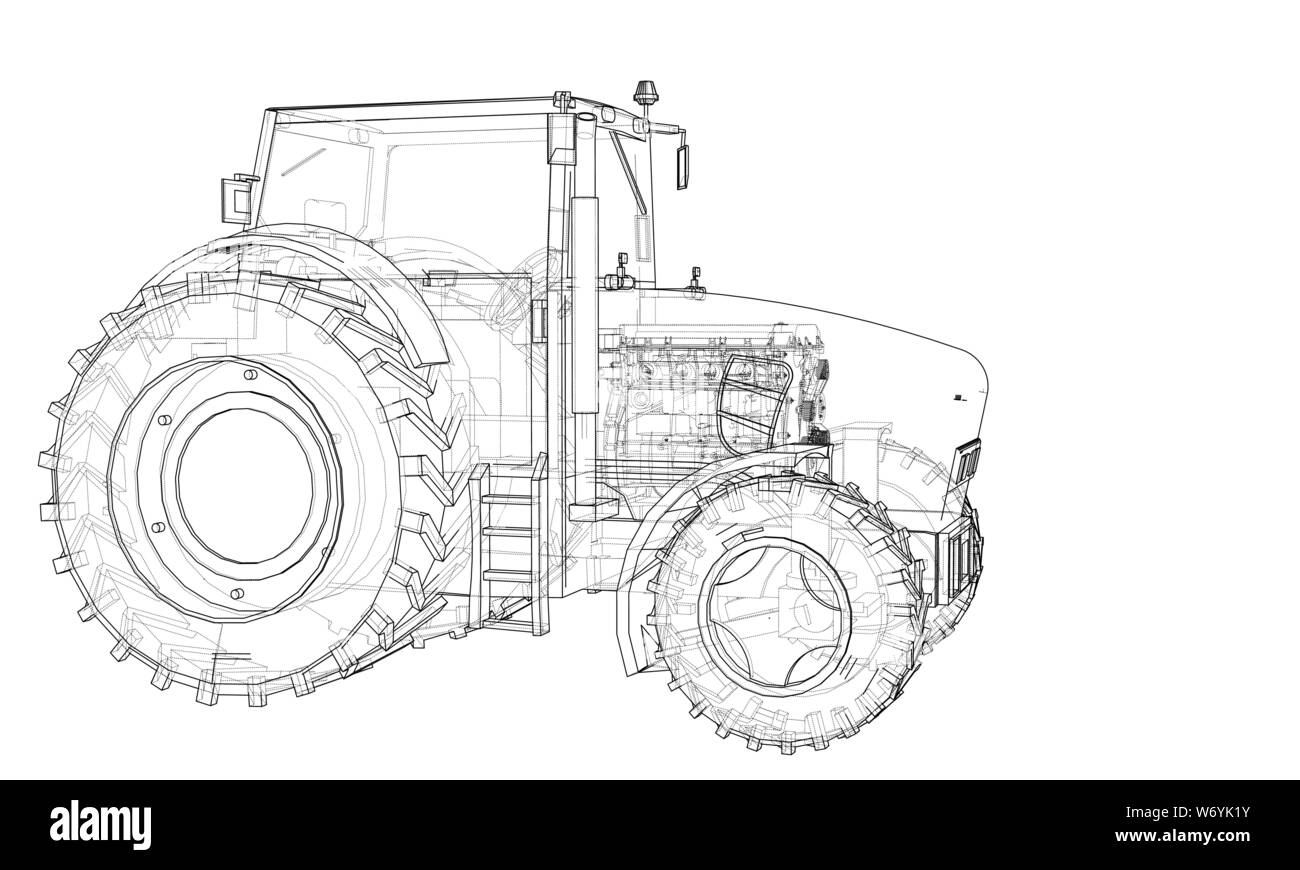 Farm Tractor Concept. Vector Stock Vector Image & Art - Alamy
