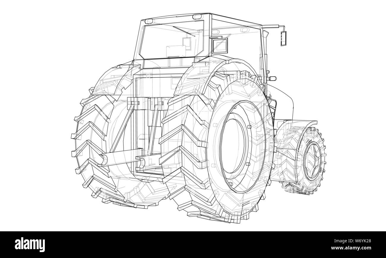 Farm Tractor Concept. Vector Stock Vector Image & Art - Alamy