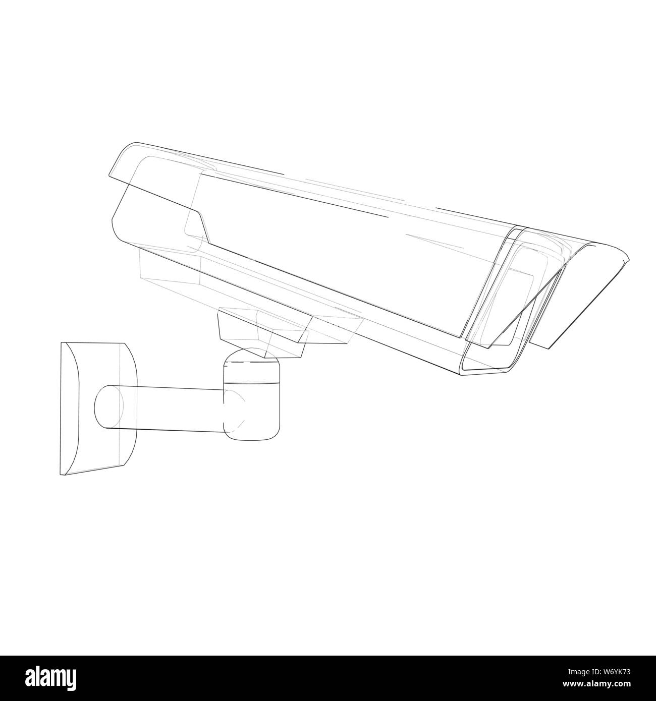 Outline CCTV camera. Security camera. Vector Stock Vector Image & Art ...