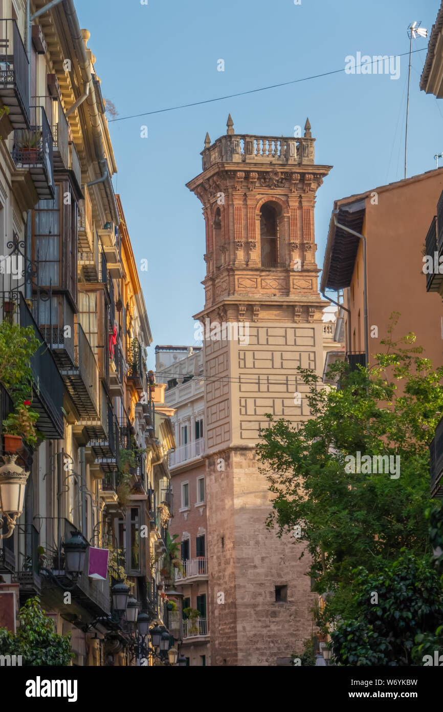 Streets of the old city center of valencia, Spain Stock Photo - Alamy