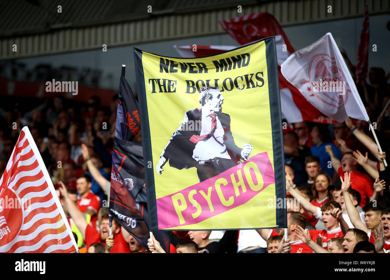 Nottingham Forest fans show their support in the stands during the Sky ...