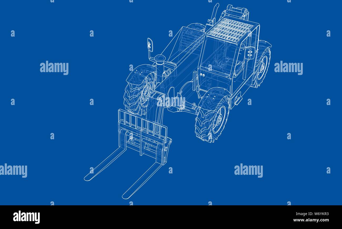 Forklift concept. Vector rendering of 3d Stock Vector Image & Art - Alamy