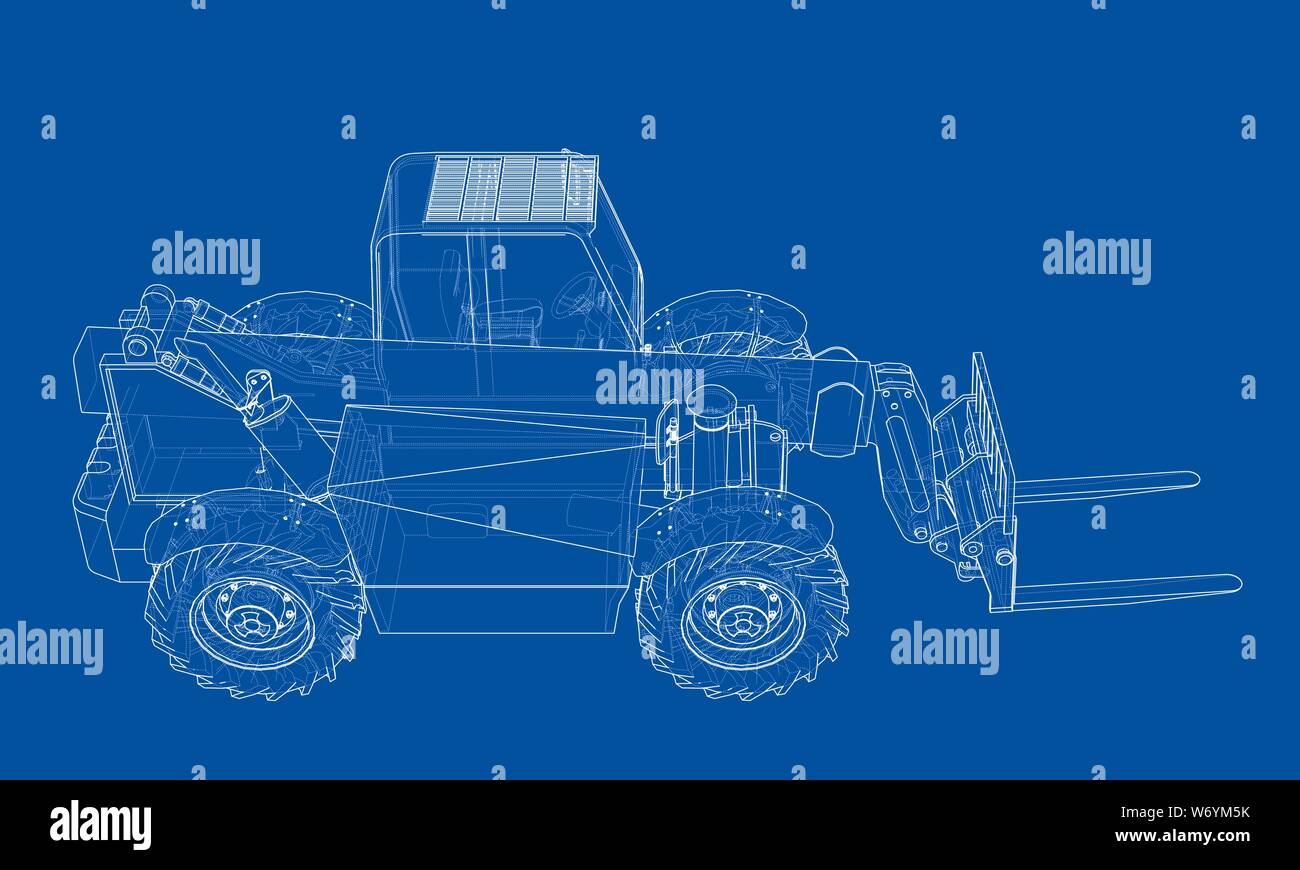 Forklift concept. Vector rendering of 3d Stock Vector Image & Art - Alamy