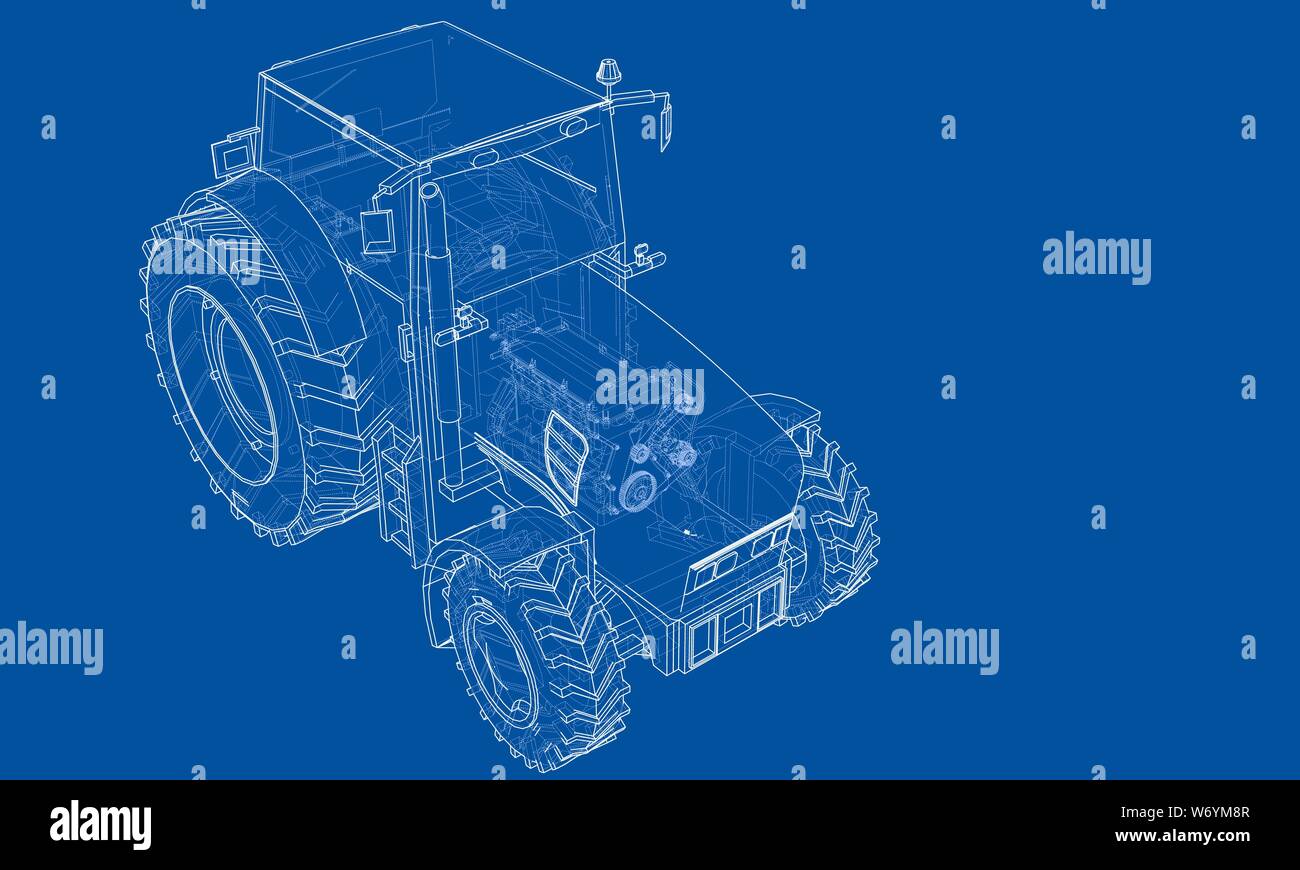 Farm Tractor Concept. Vector Stock Vector Image & Art - Alamy