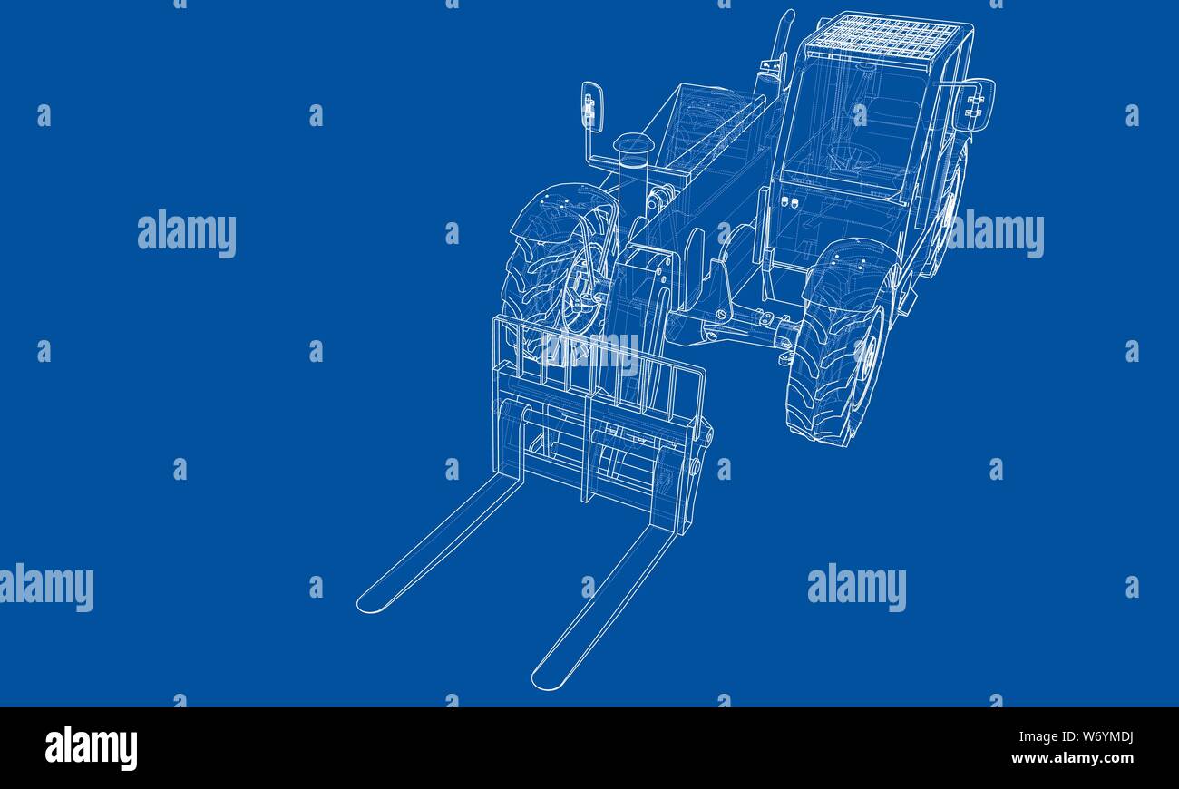 Forklift concept. Vector rendering of 3d Stock Vector Image & Art - Alamy