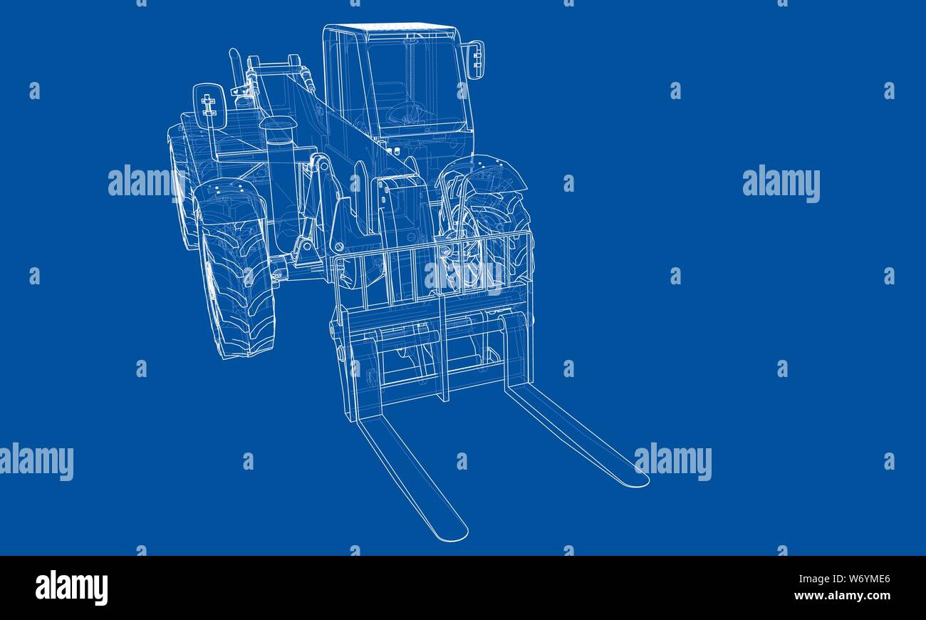 Forklift concept. Vector rendering of 3d Stock Vector Image & Art - Alamy