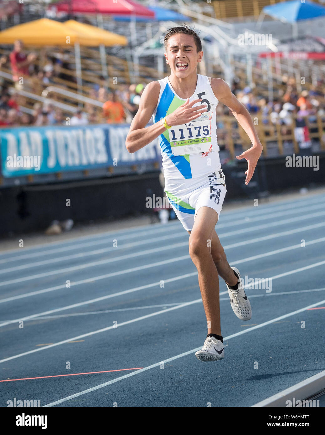 August 3, 2019: Andruw Villa competes in the Boys 3000 Meter Run 13 ...