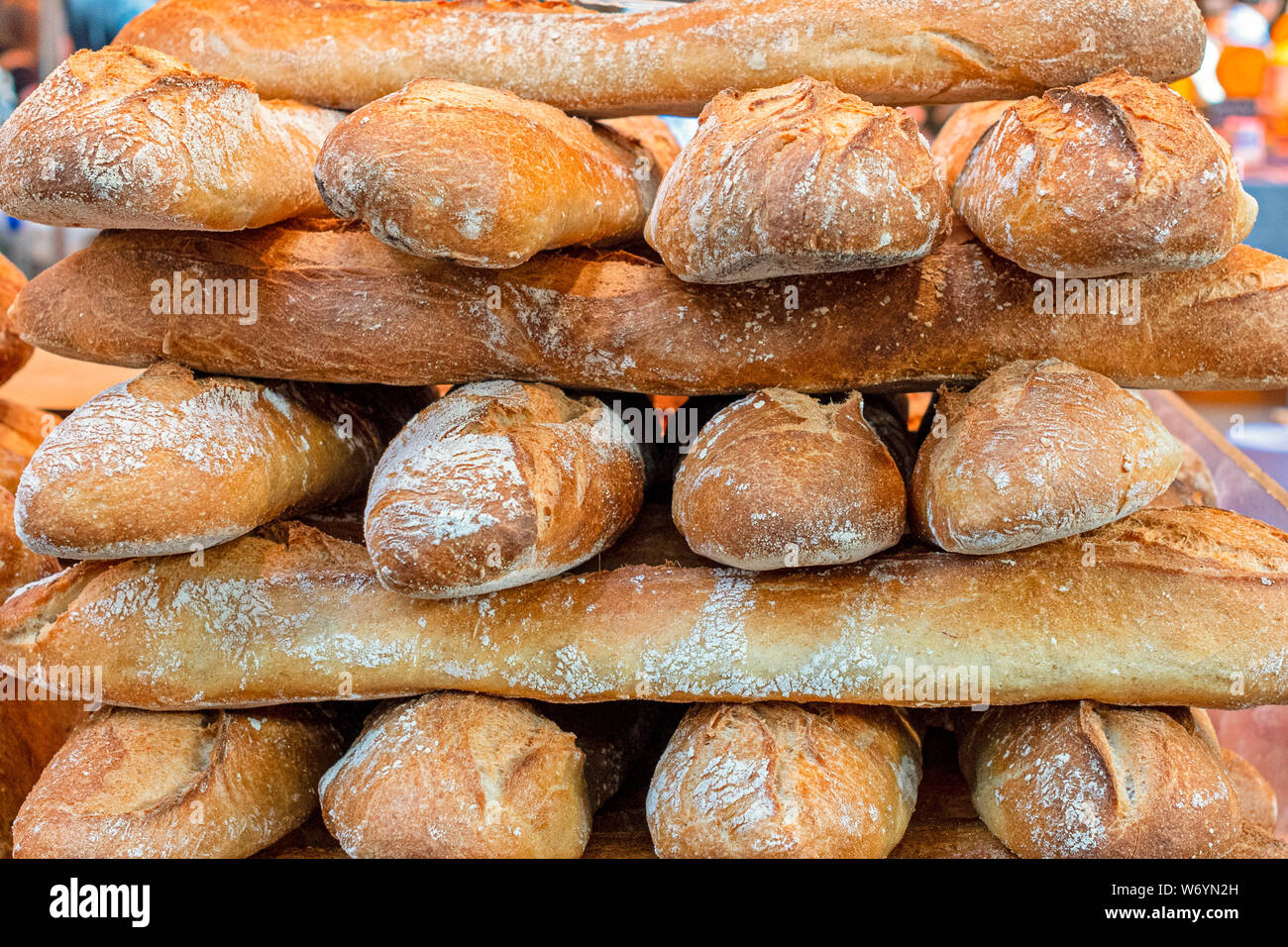 Stacked loaves of bread hi-res stock photography and images - Alamy