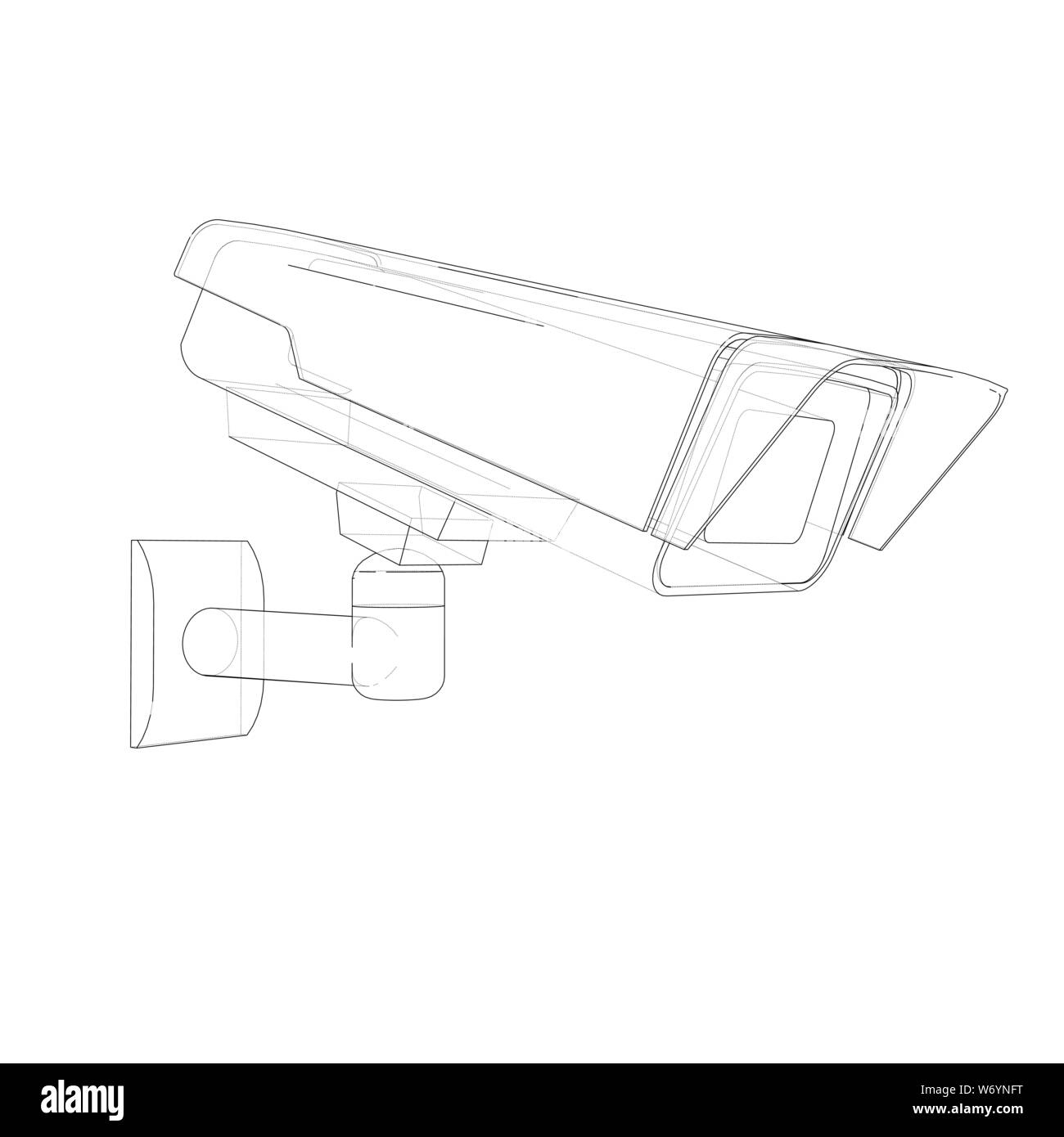 Outline CCTV camera. Security camera. Vector Stock Vector Image & Art ...