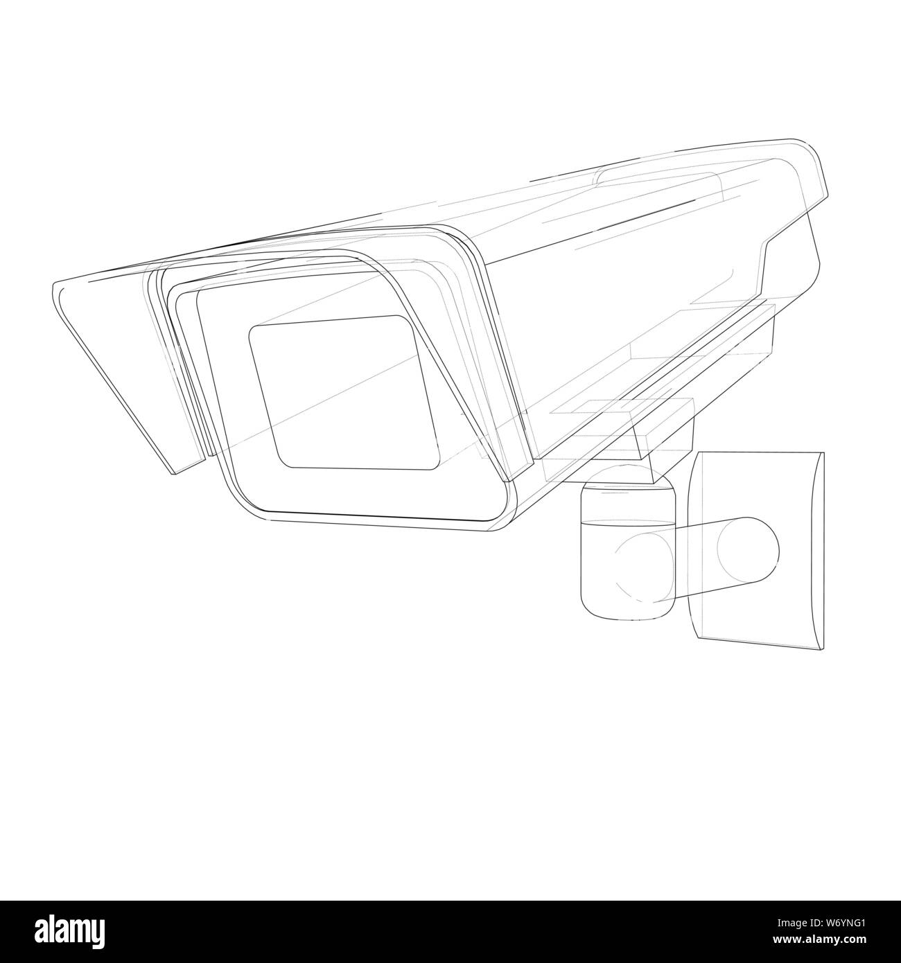 Outline CCTV camera. Security camera. Vector Stock Vector Image & Art ...