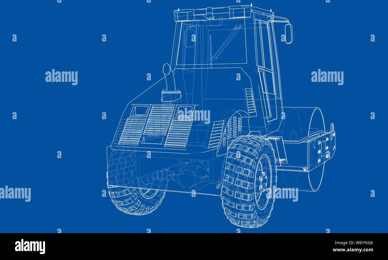 Construction machine. Asphalt compactor vector Stock Vector Image & Art ...