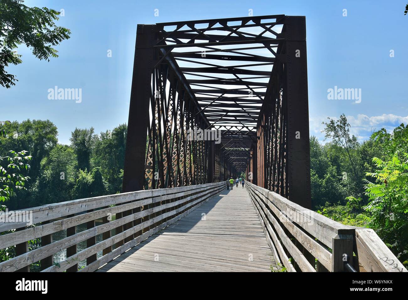 Norwottuck Rail Trail Bridge Spanning the Connecticut River between ...