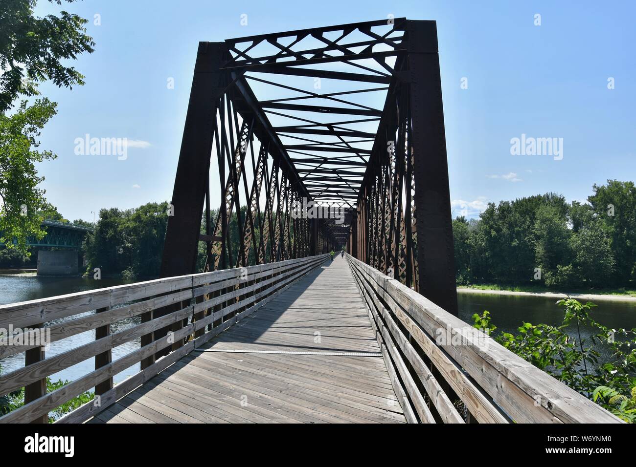 Norwottuck Rail Trail Bridge Spanning the Connecticut River between ...