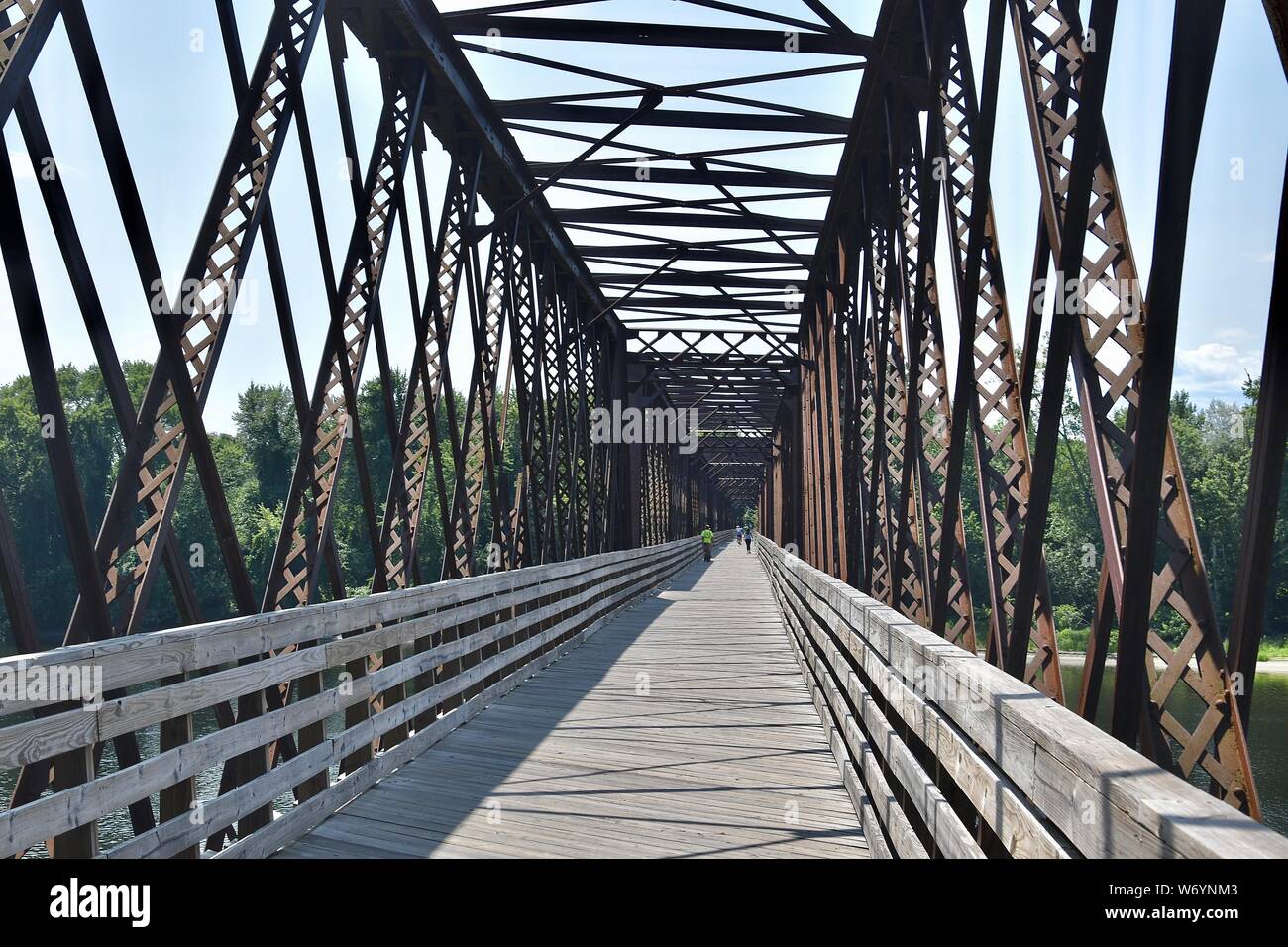 Norwottuck Rail Trail Bridge Spanning the Connecticut River between ...