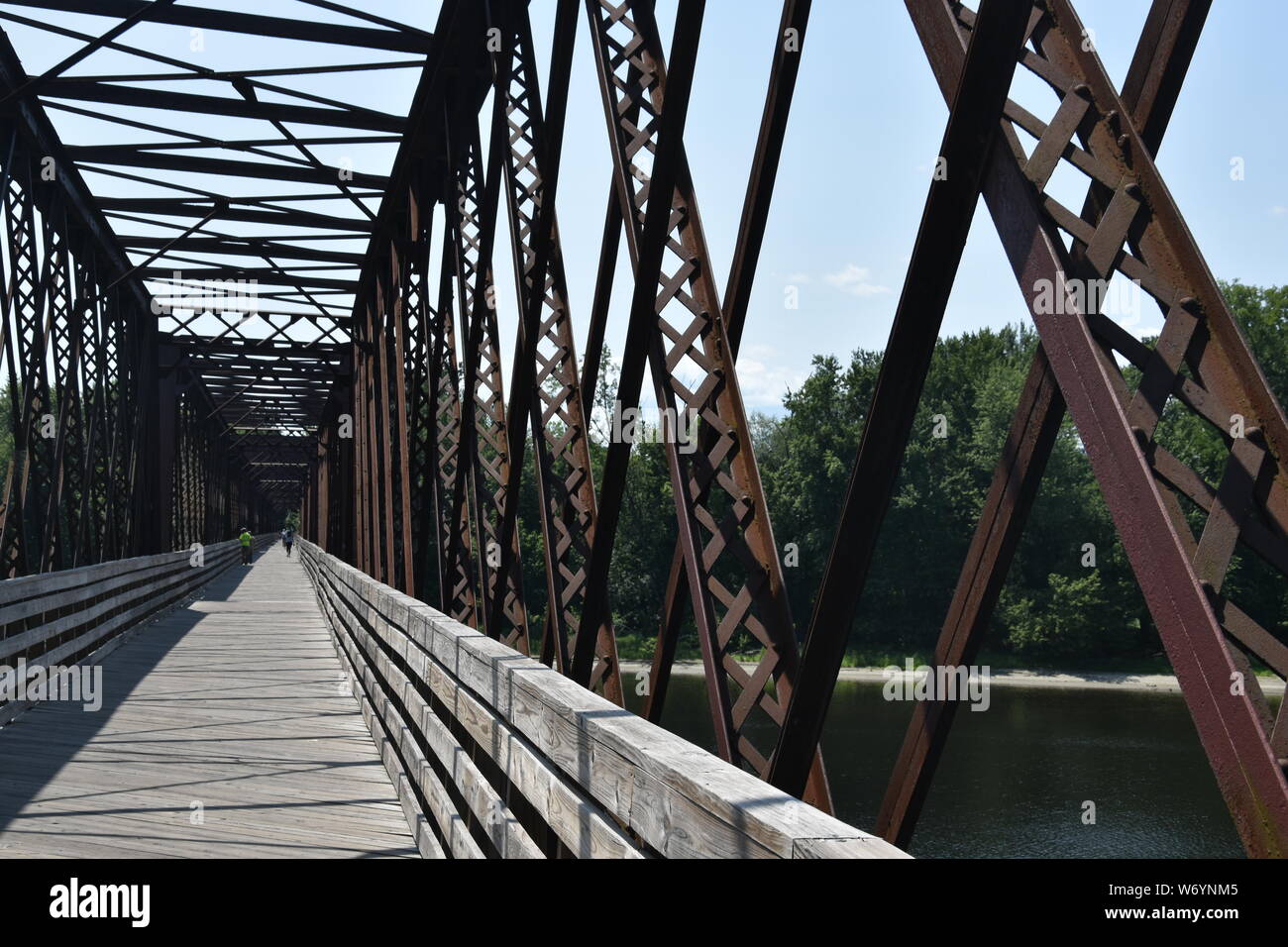 Norwottuck Rail Trail Bridge Spanning the Connecticut River between ...