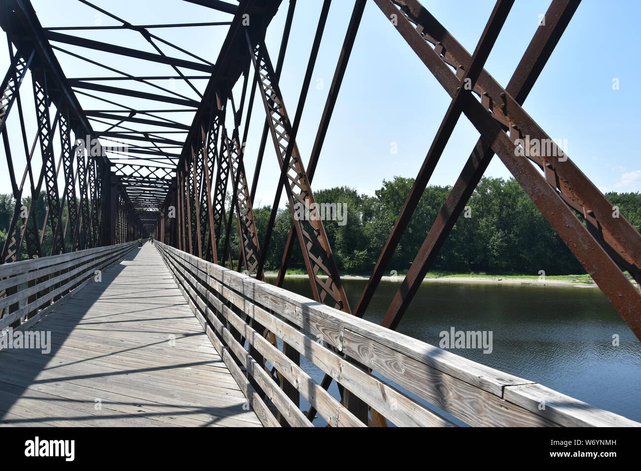 Norwottuck Rail Trail Bridge Spanning the Connecticut River between ...
