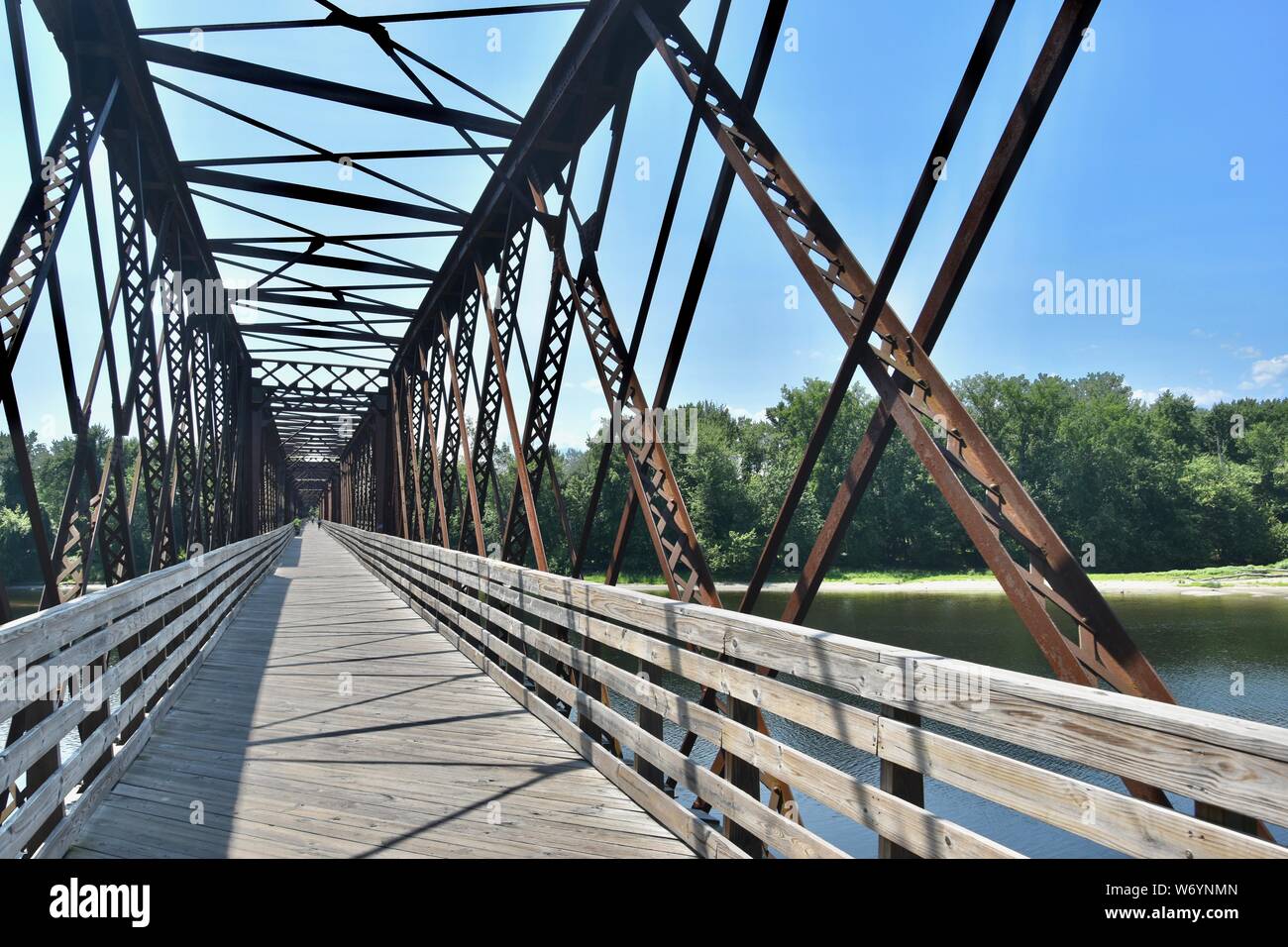 Norwottuck Rail Trail Bridge Spanning the Connecticut River between ...