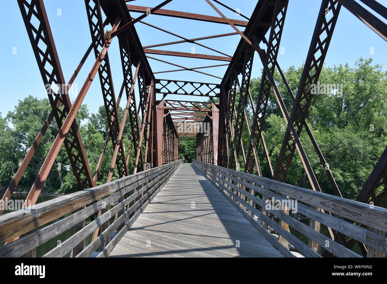 Norwottuck Rail Trail Bridge Spanning the Connecticut River between ...