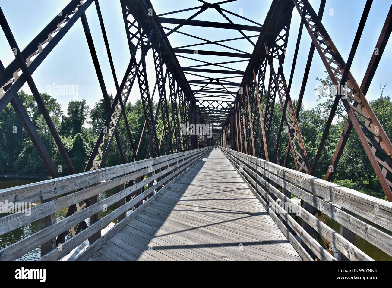 Norwottuck Rail Trail Bridge Spanning the Connecticut River between ...