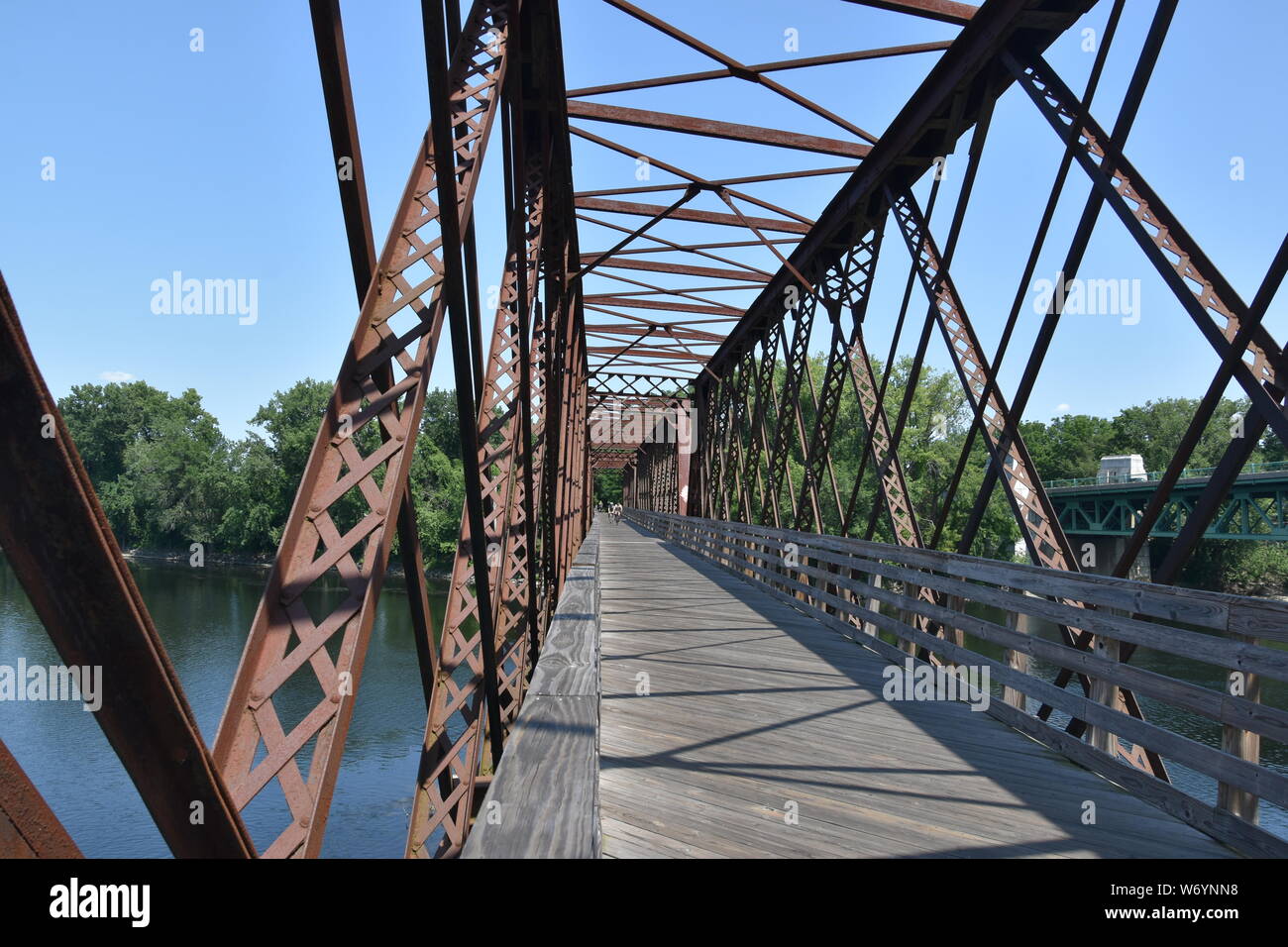 Norwottuck Rail Trail Bridge Spanning the Connecticut River between ...