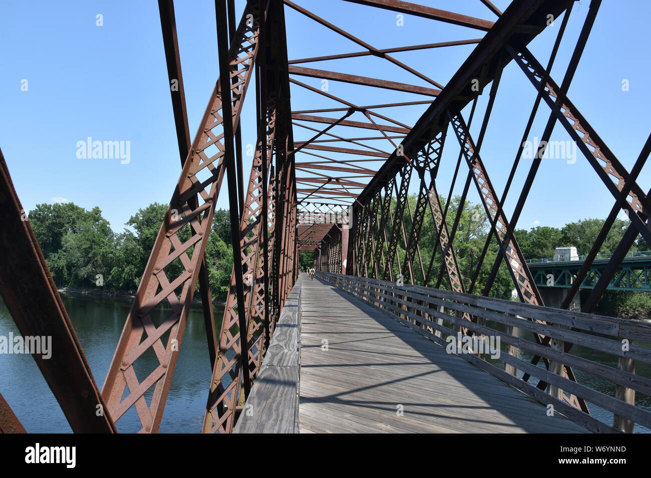 Norwottuck Rail Trail Bridge Spanning the Connecticut River between ...