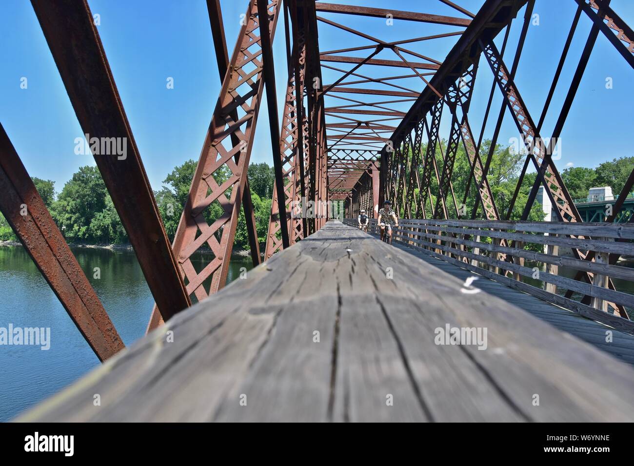 Norwottuck Rail Trail Bridge Spanning the Connecticut River between ...