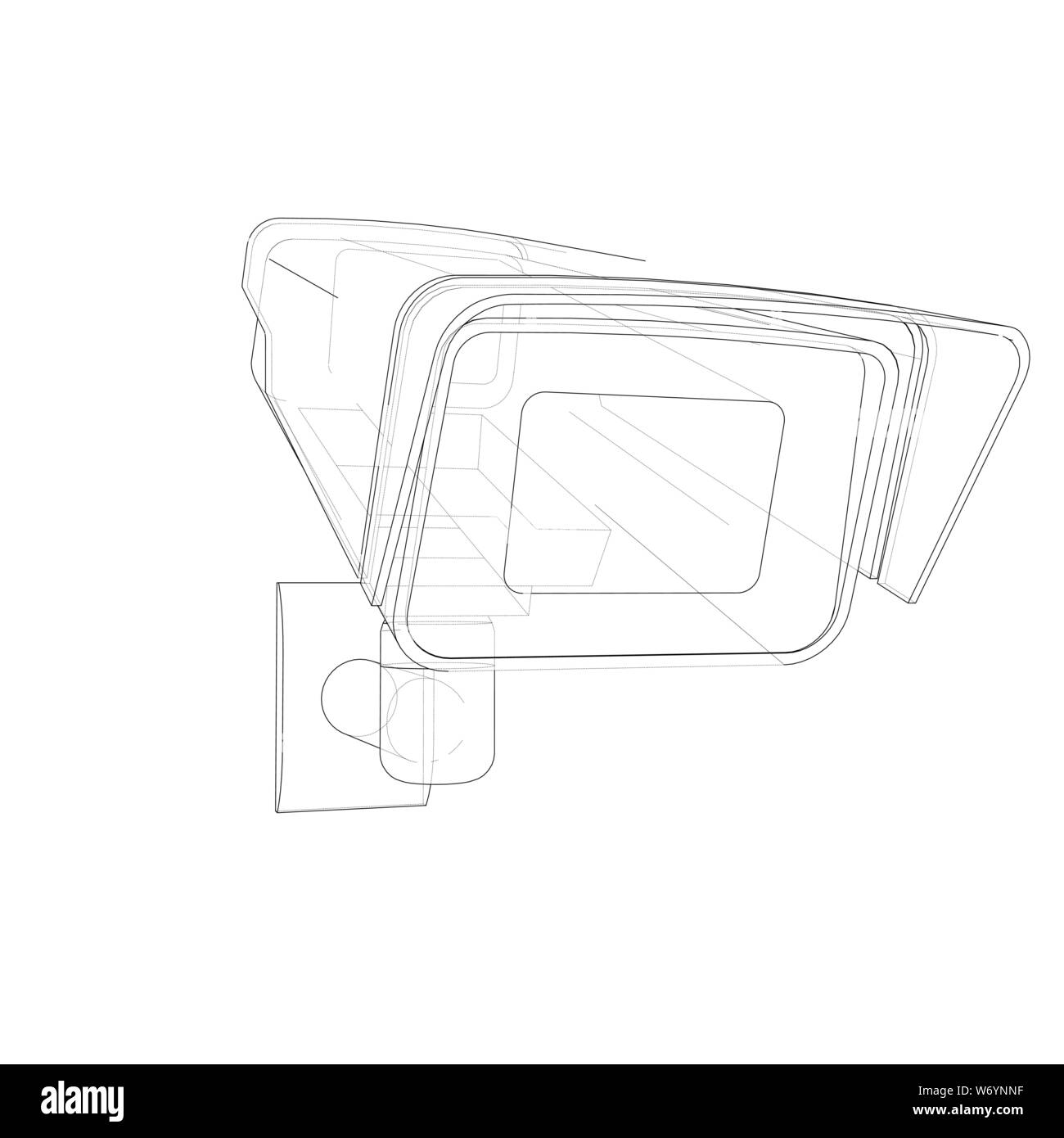 Outline CCTV camera. Security camera. Vector Stock Vector Image & Art ...