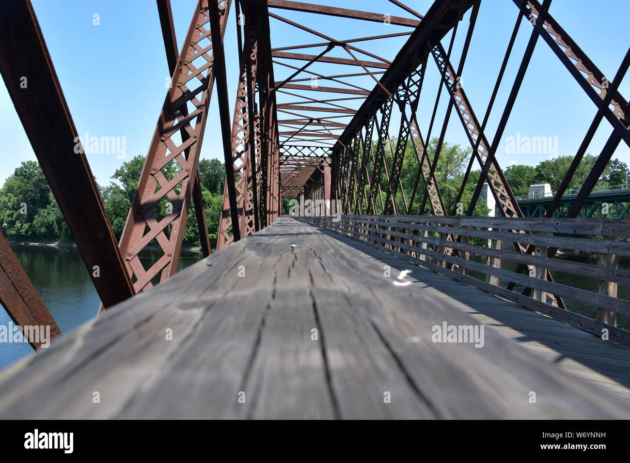 Norwottuck Rail Trail Bridge Spanning the Connecticut River between ...