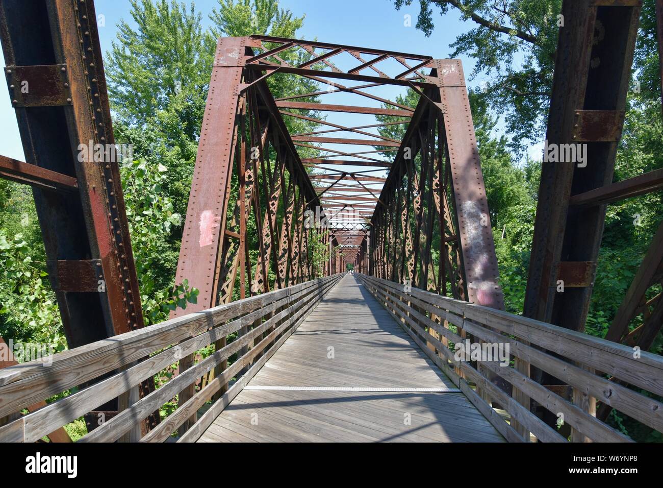 Norwottuck Rail Trail Bridge Spanning the Connecticut River between ...