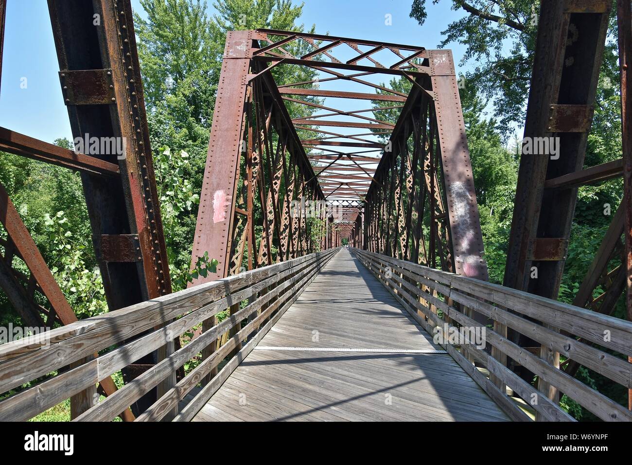 Norwottuck Rail Trail Bridge Spanning the Connecticut River between ...