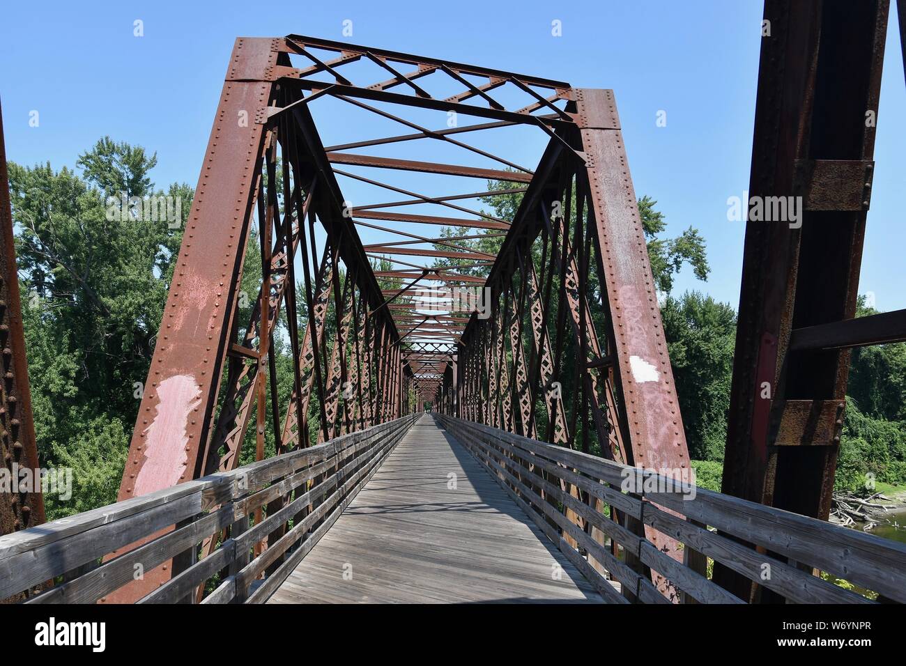 Norwottuck Rail Trail Bridge Spanning the Connecticut River between ...