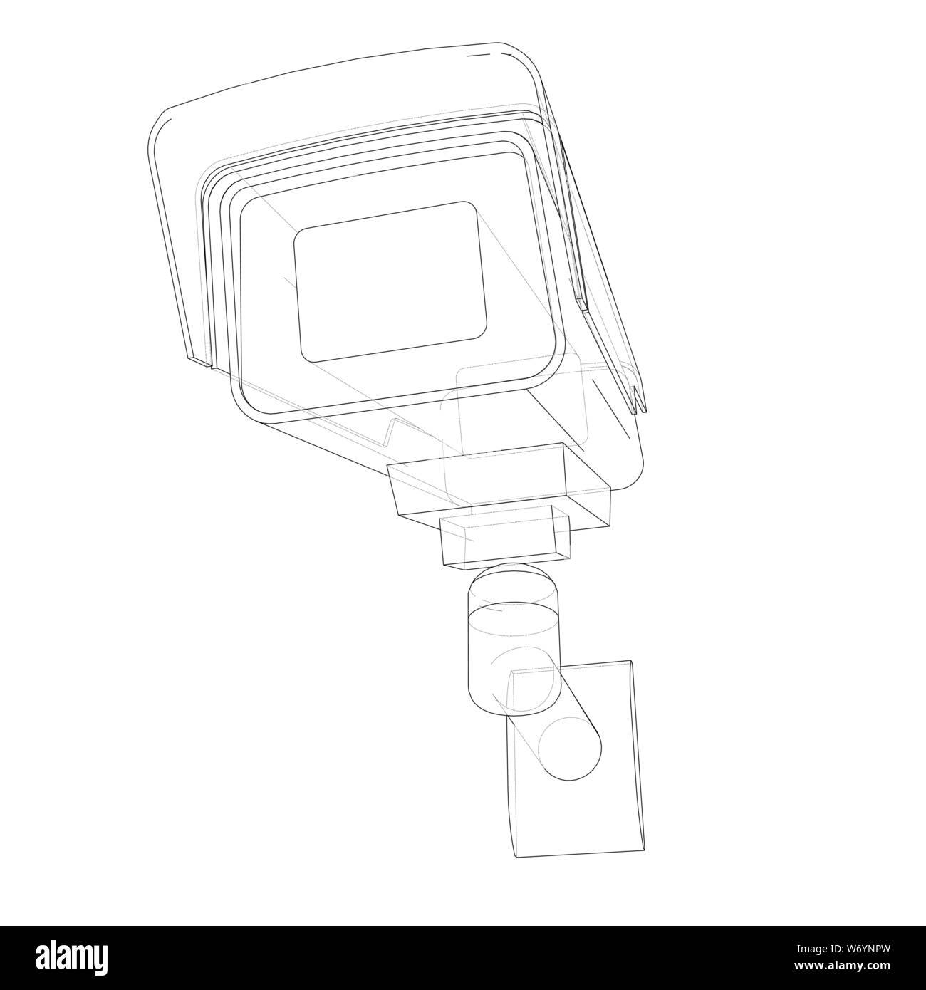 Outline CCTV camera. Security camera. Vector Stock Vector Image & Art ...