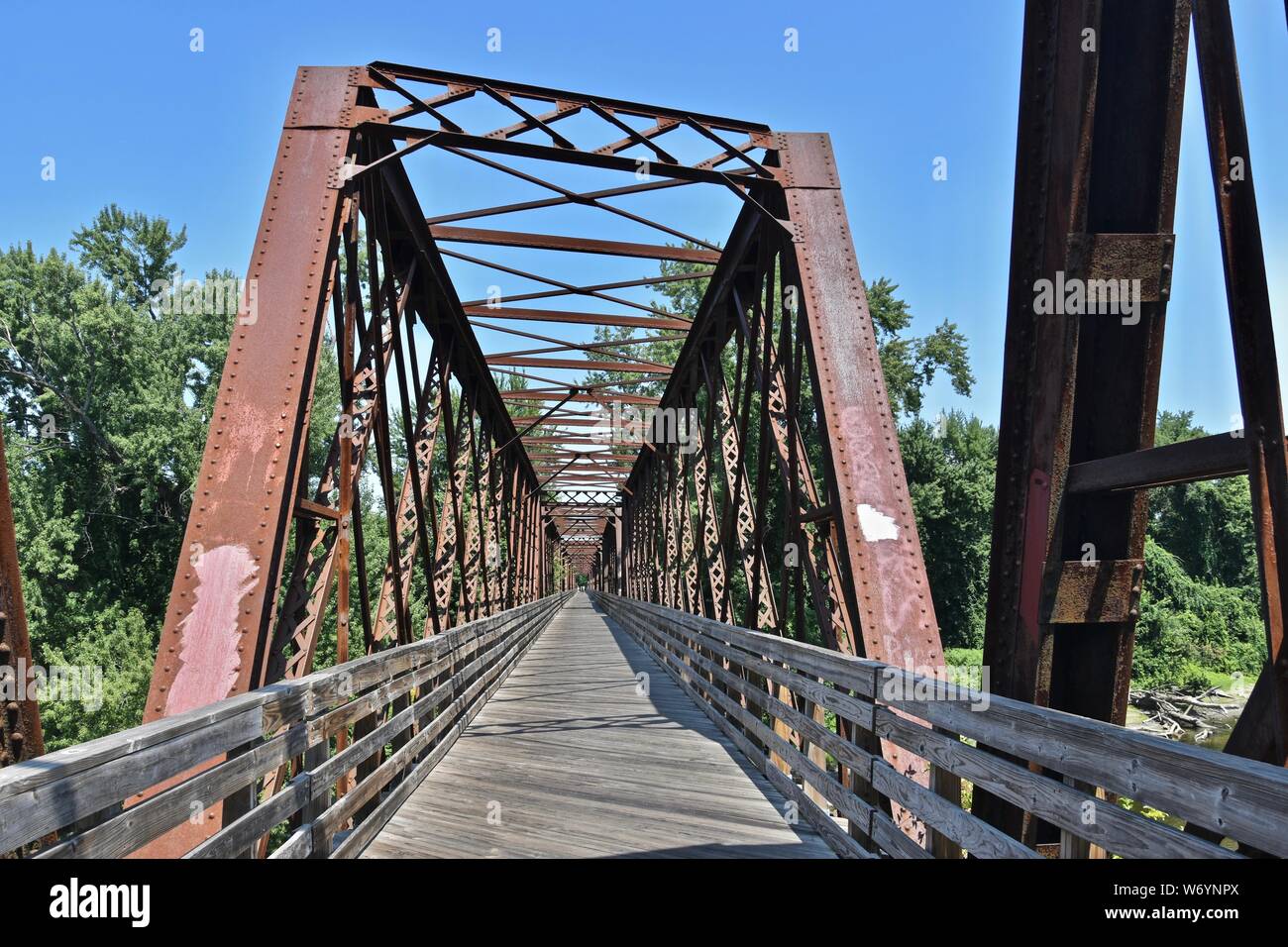 Norwottuck Rail Trail Bridge Spanning the Connecticut River between ...